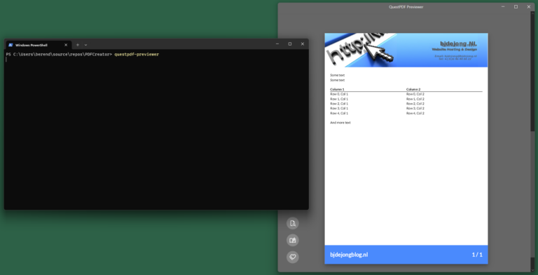 QuestPDF C# example - bjdejong BLOG